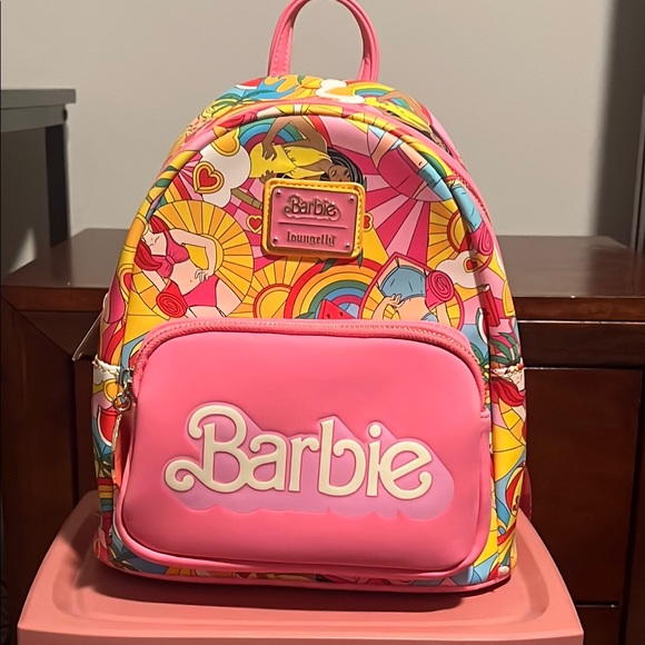 Loungefly | Bags | Loungefly Barbie Backpack Pink And Yellow | Poshmark